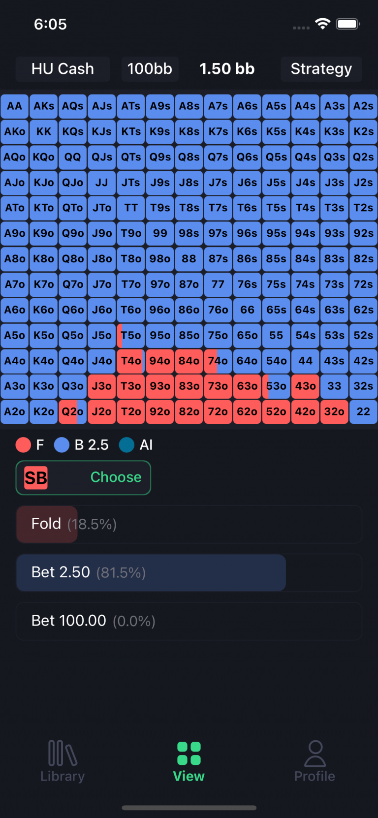 GTOBase - GTO Poker Strategy Viewer, Trainer and HH Analyzer